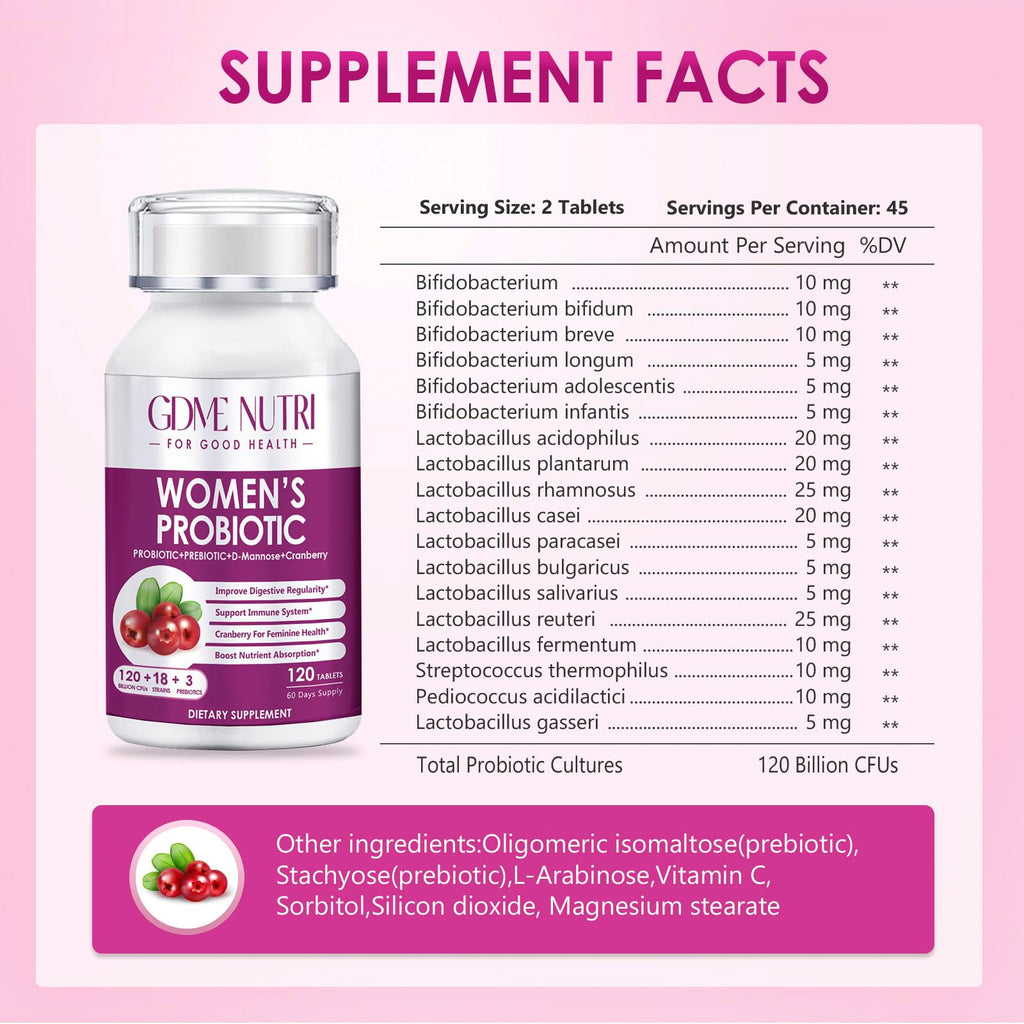 120 billion CFU probiotic tablets