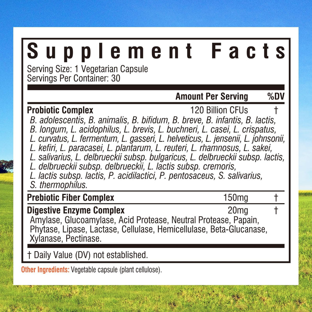 120 billion CFUs probiotic capsules