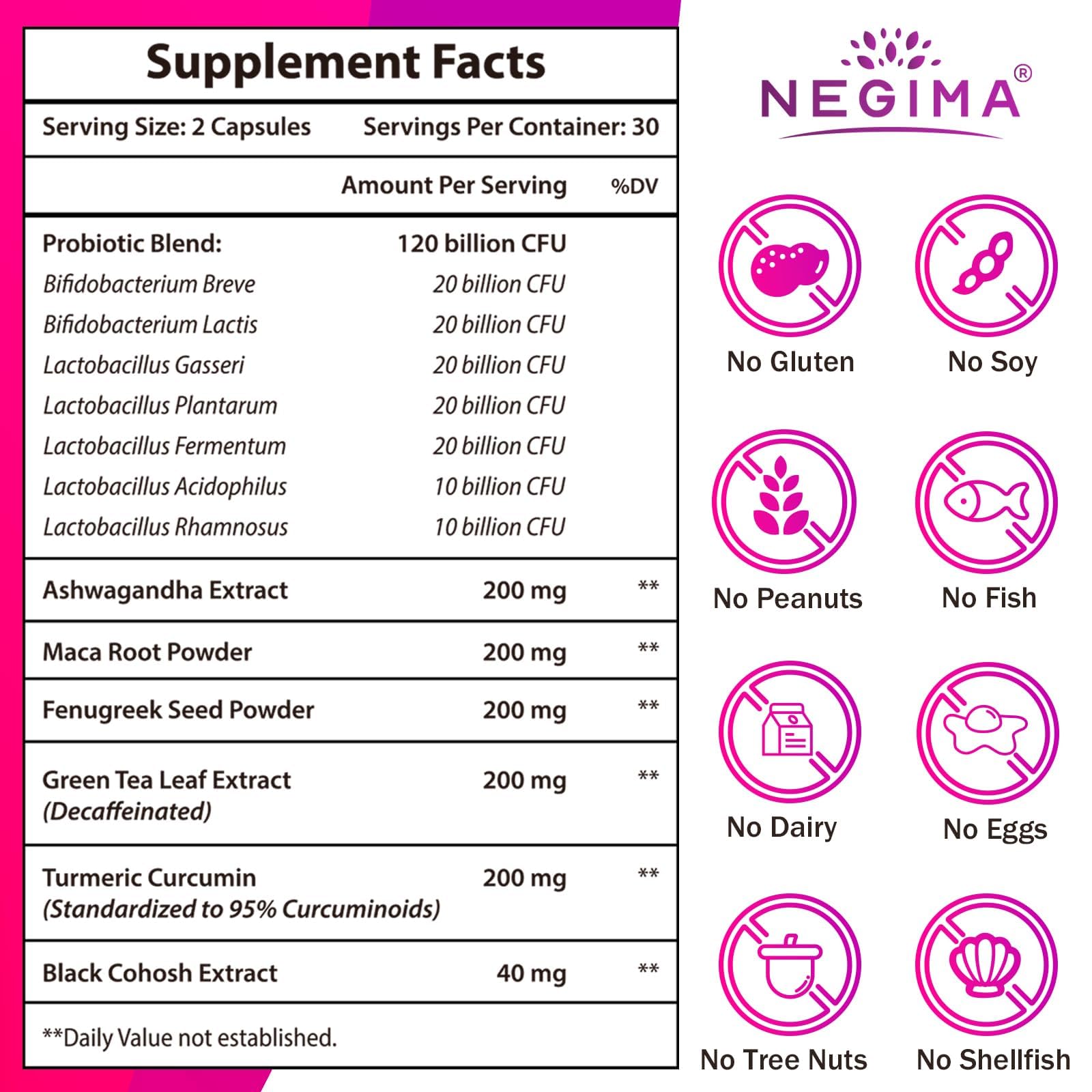 120 billion CFUs probiotic capsules