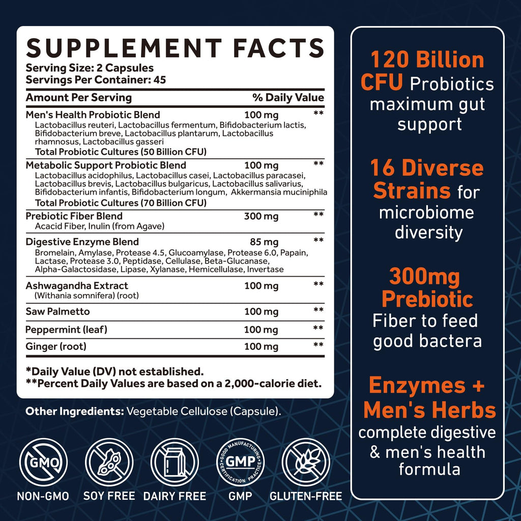 120 billion CFUs probiotic capsules