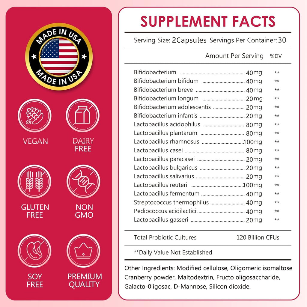 120 billion CFUs probiotics capsules