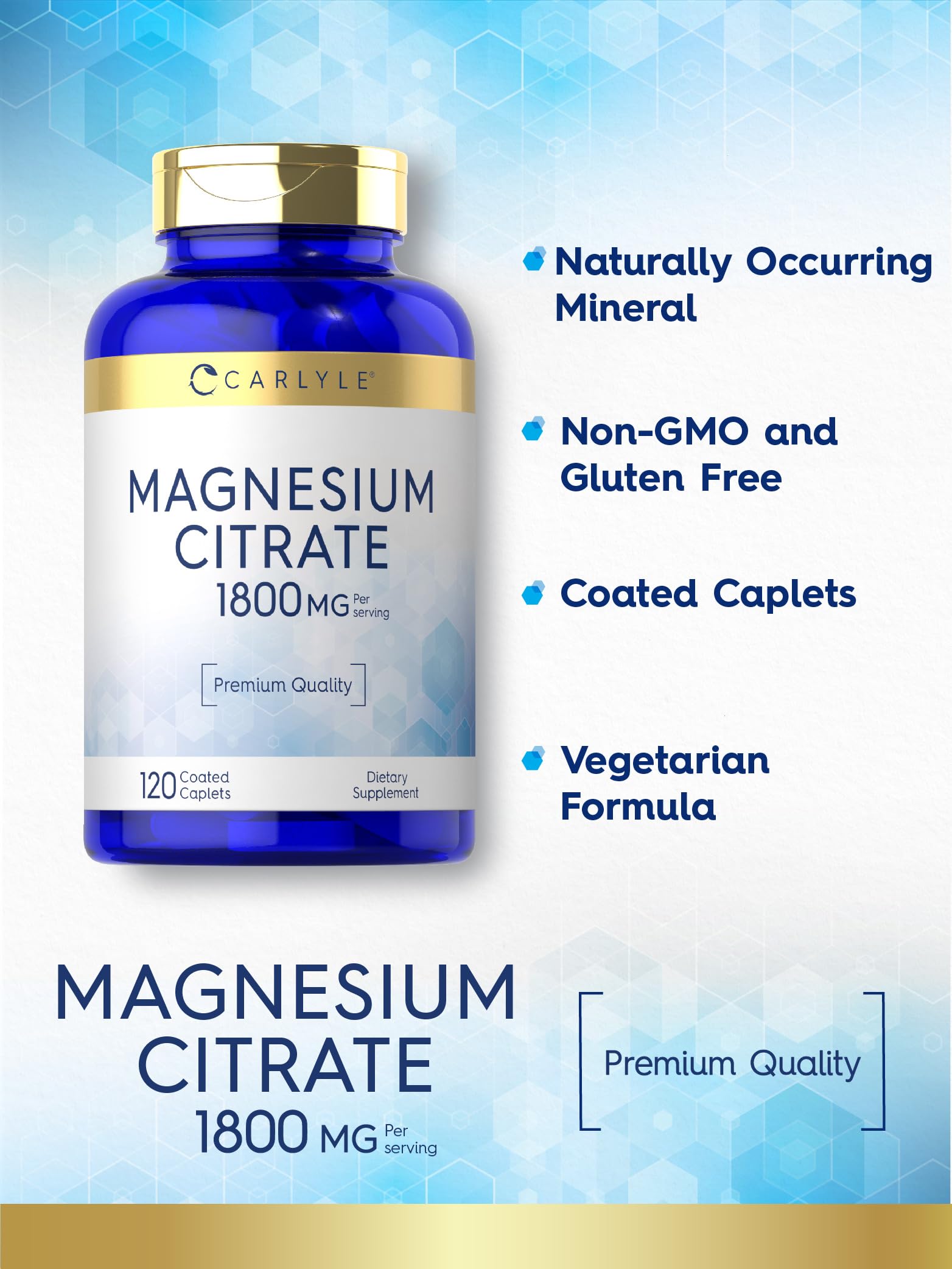120 caplets of magnesium citrate