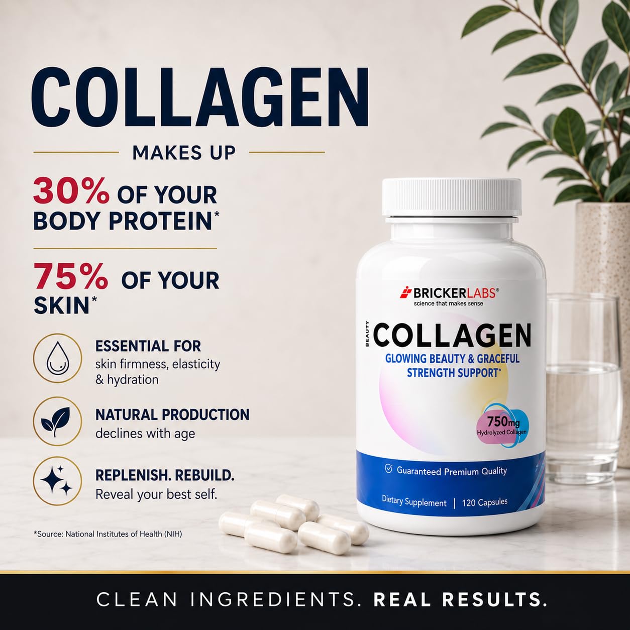 120 capsules for daily collagen intake