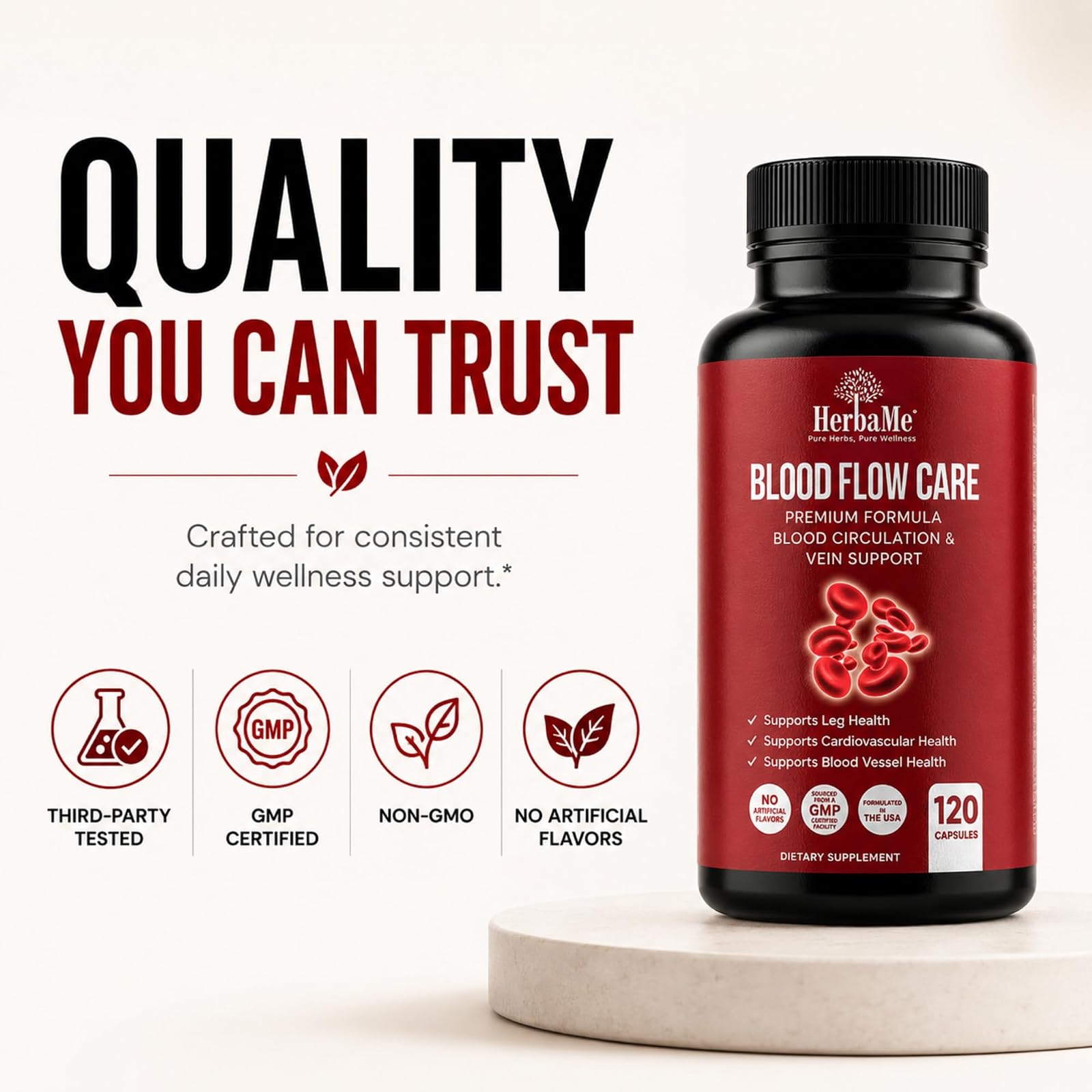 120 capsules for improved blood flow