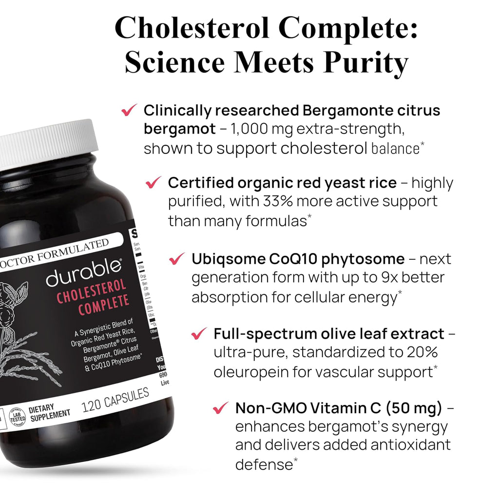 120 capsules for long-lasting cholesterol control