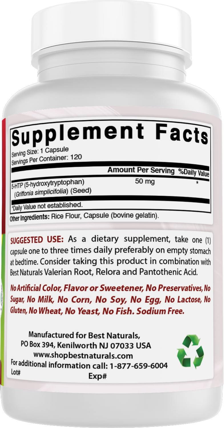 120 capsules of 5-HTP benefits