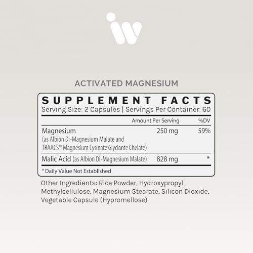 120 capsules of activated magnesium