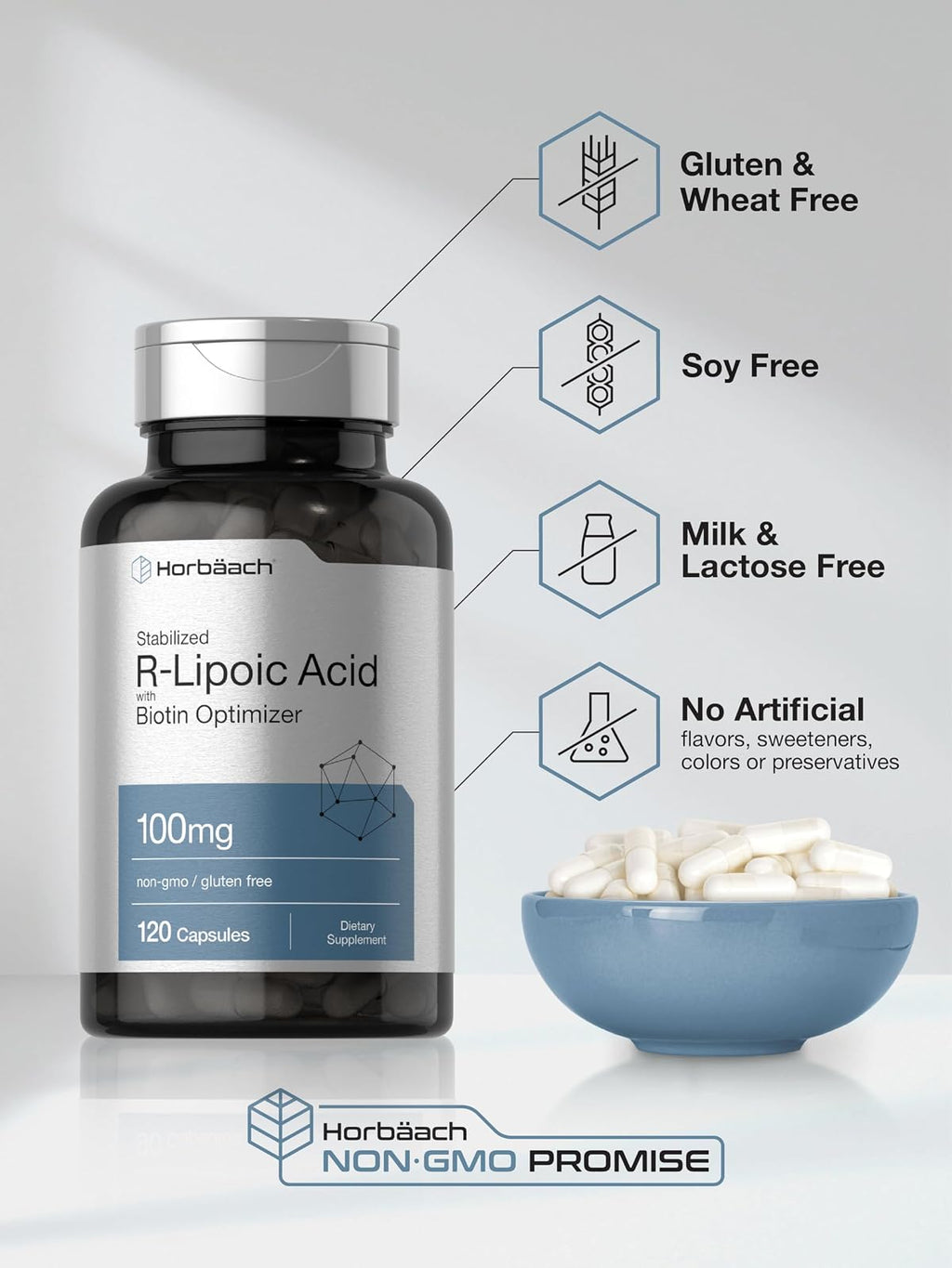 120 capsules of alpha lipoic acid