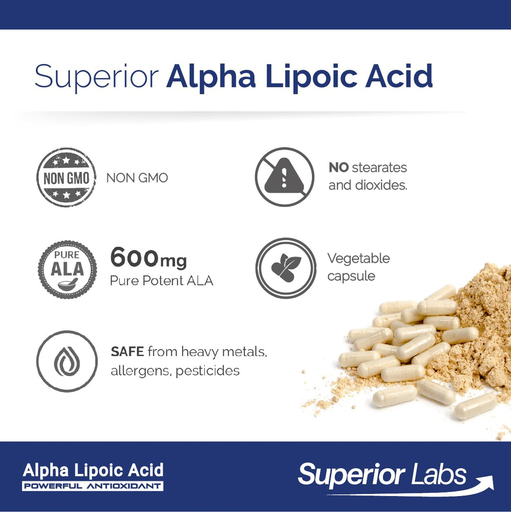 120 capsules of alpha lipoic acid