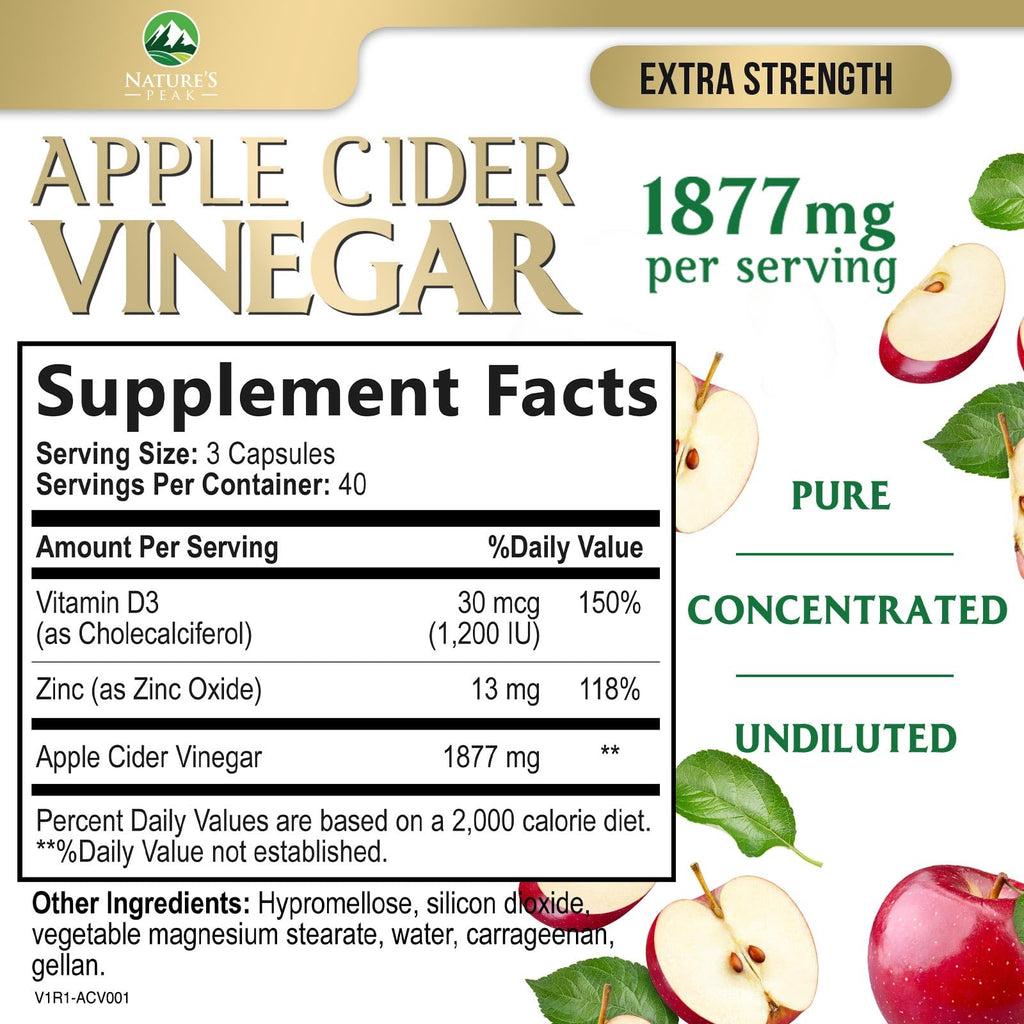 120 capsules of Apple Cider Vinegar