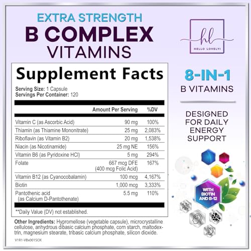 120 capsules of B vitamins