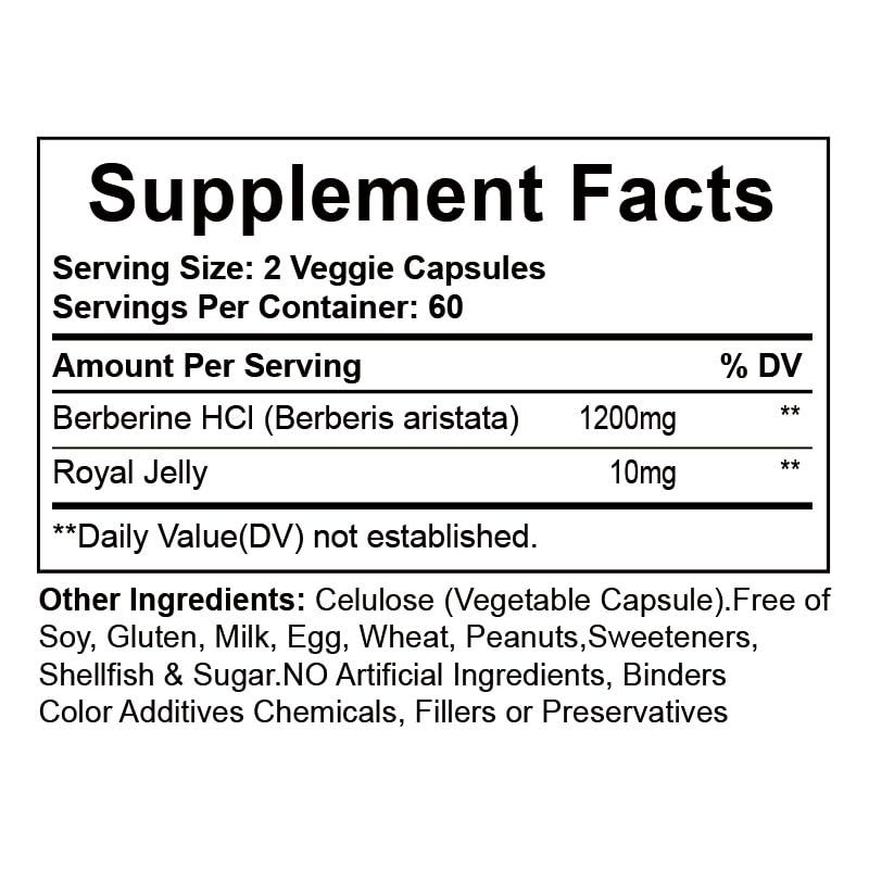 120 capsules of berberine goodness