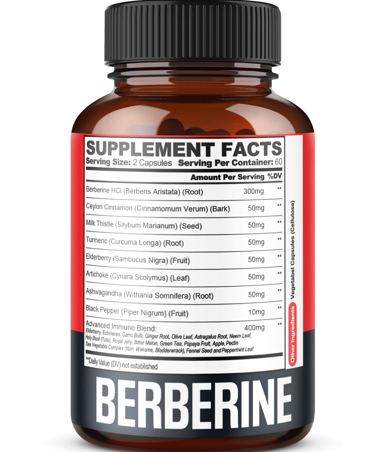 120 capsules of berberine hcl