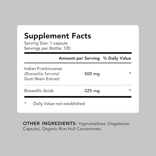 120 capsules of Boswellia extract