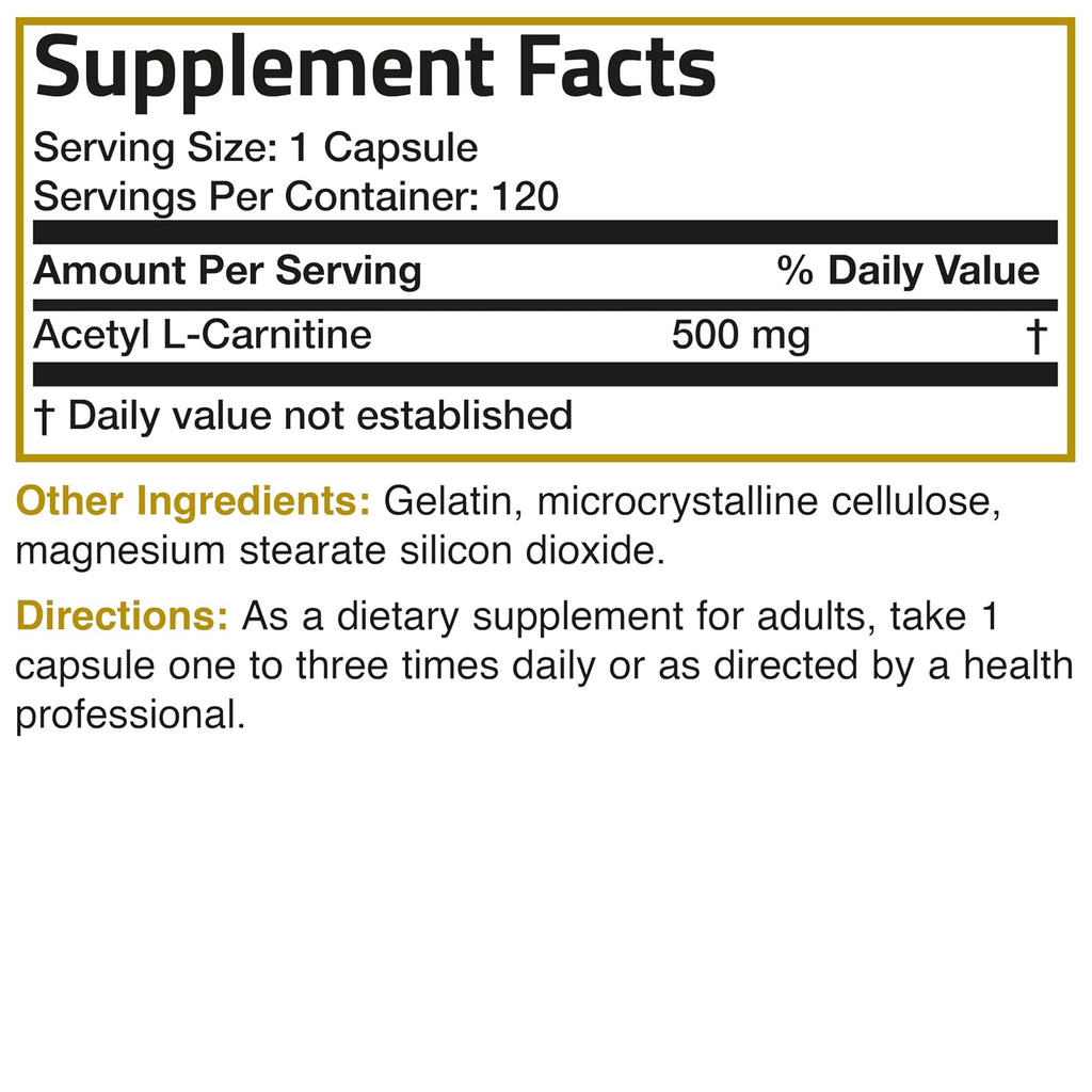 120 capsules of Bronson l-carnitine