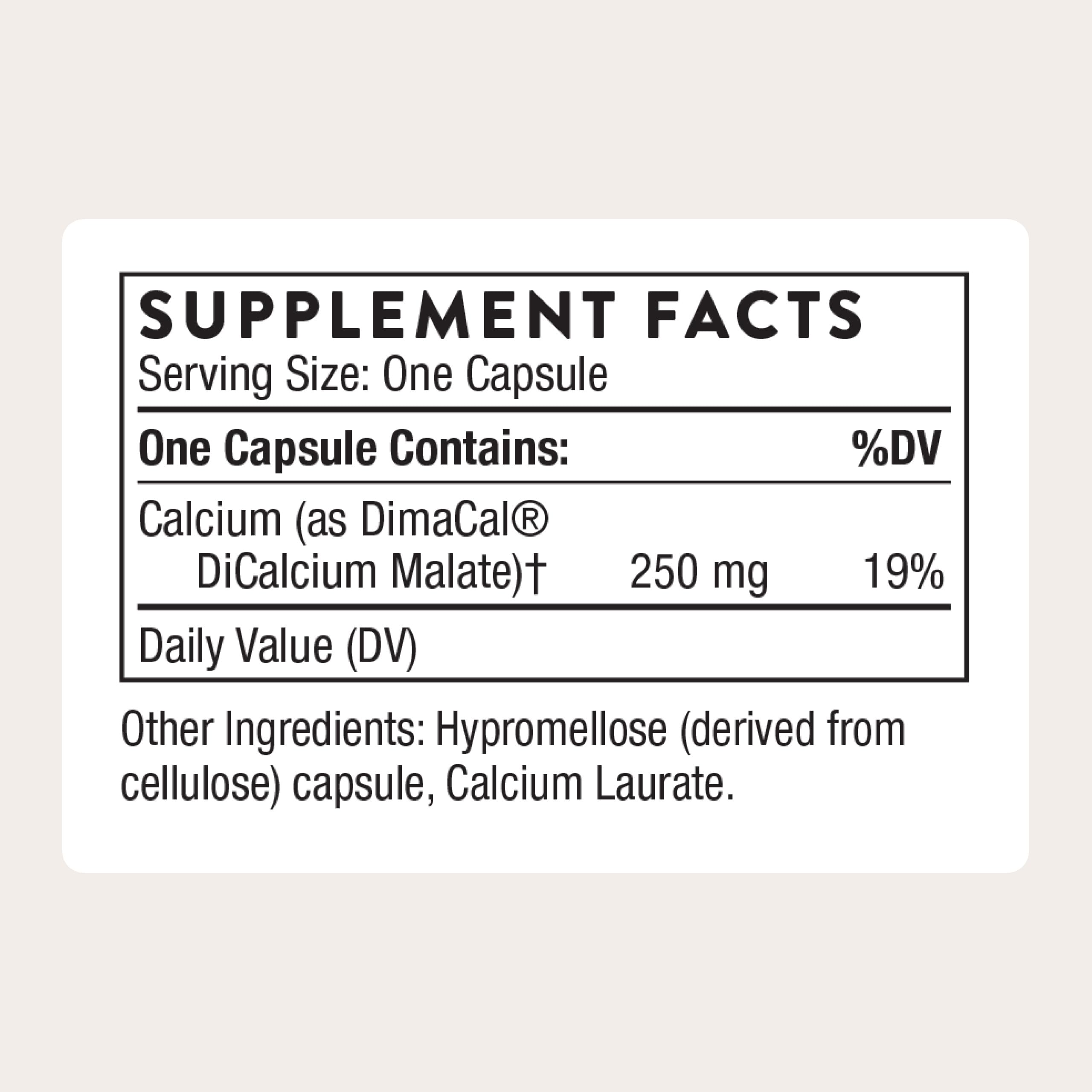 120 capsules of calcium support