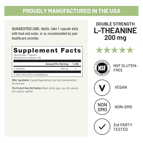 120 capsules of calming L-Theanine
