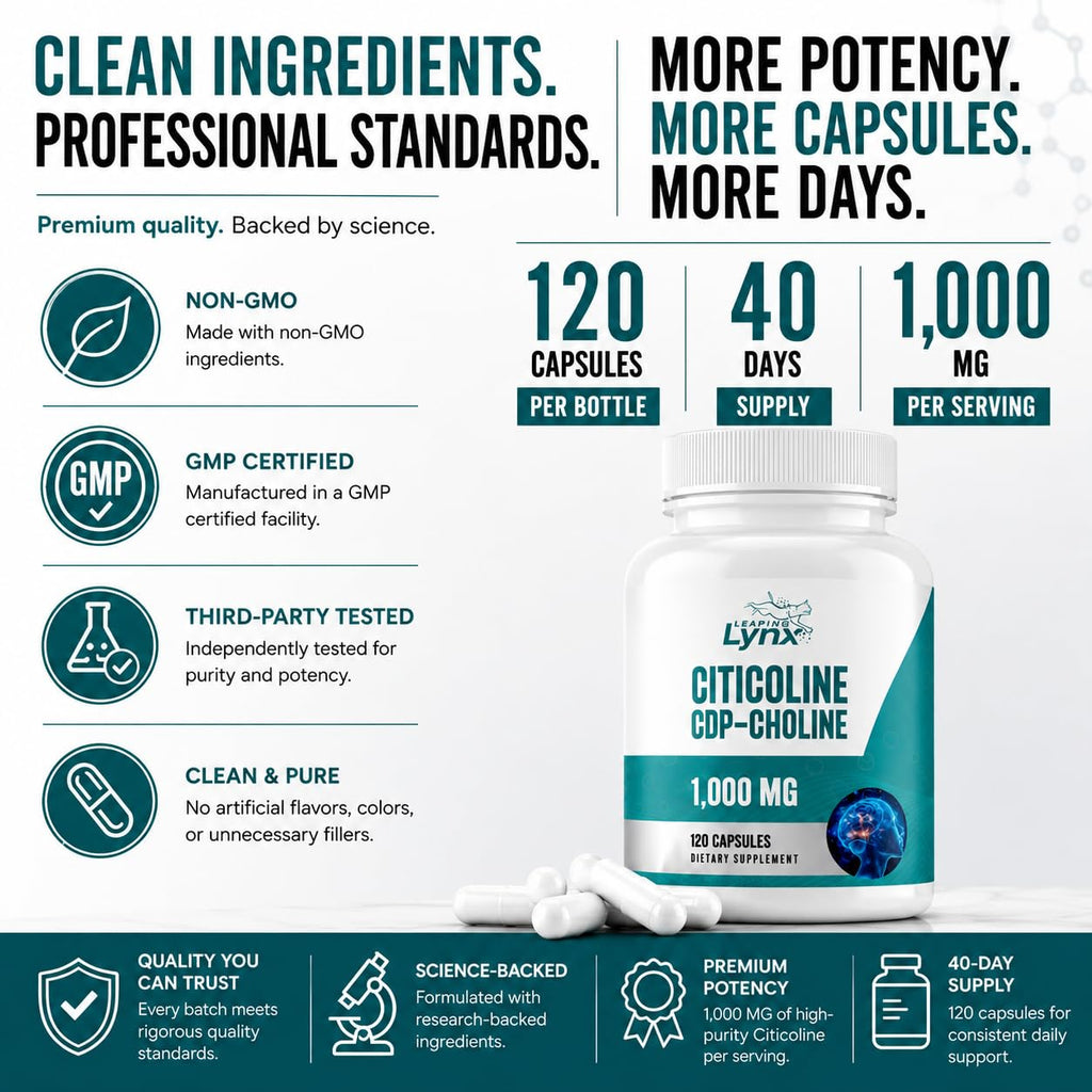 120 capsules of Citicoline choline source