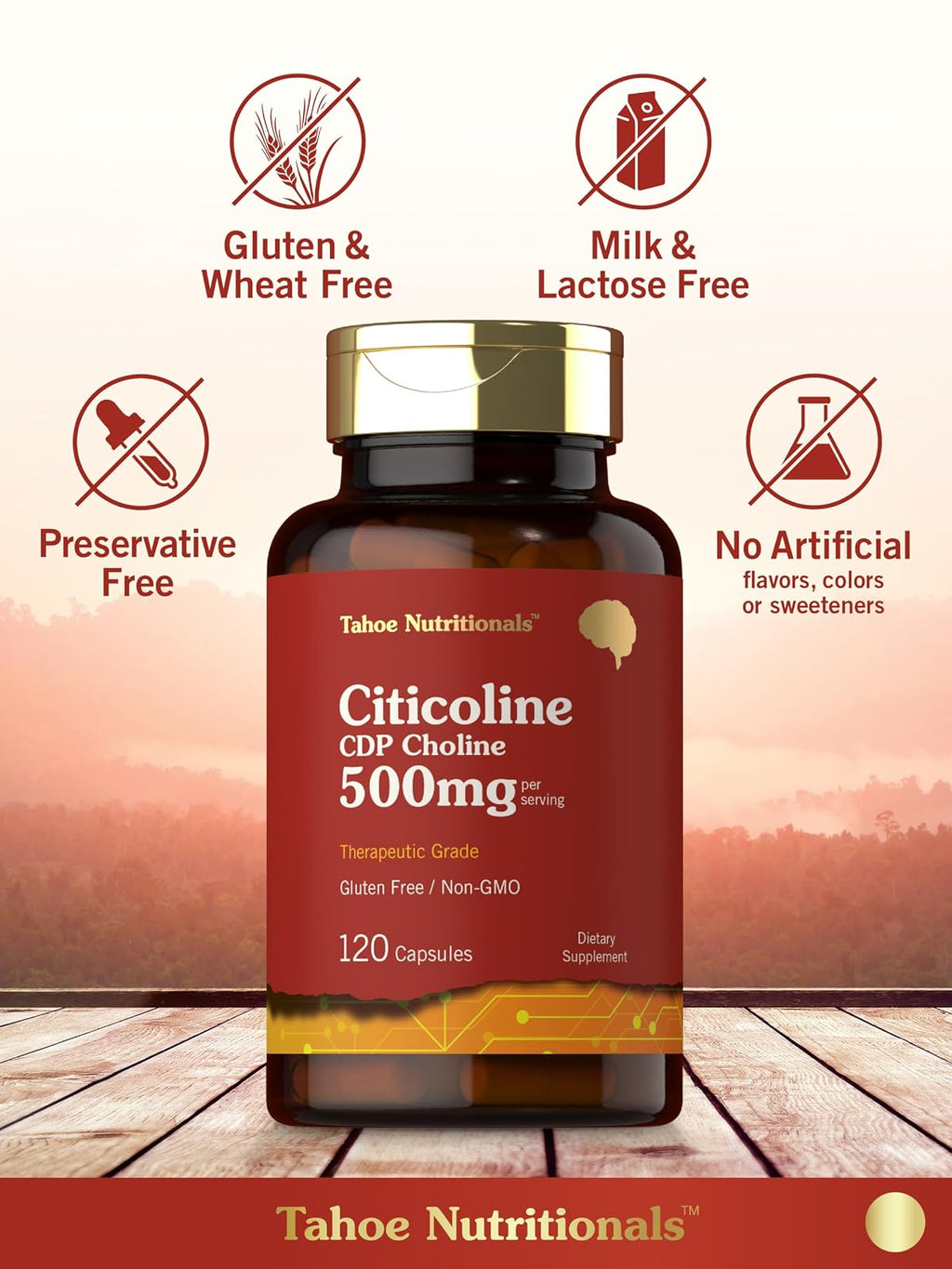 120 capsules of Citicoline for brain health