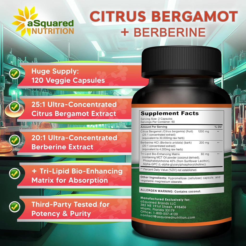 120 capsules of Citrus Bergamot goodness