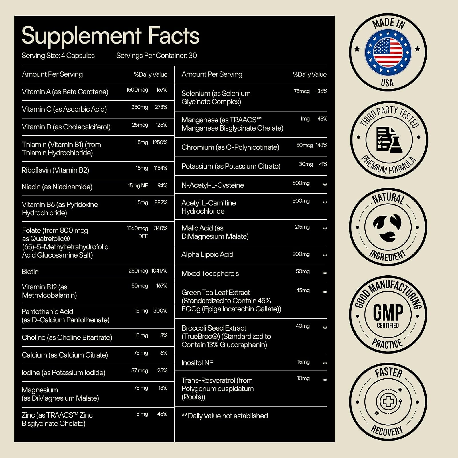 120 capsules of complete nutrition