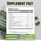 120 capsules of concentrated chlorophyll