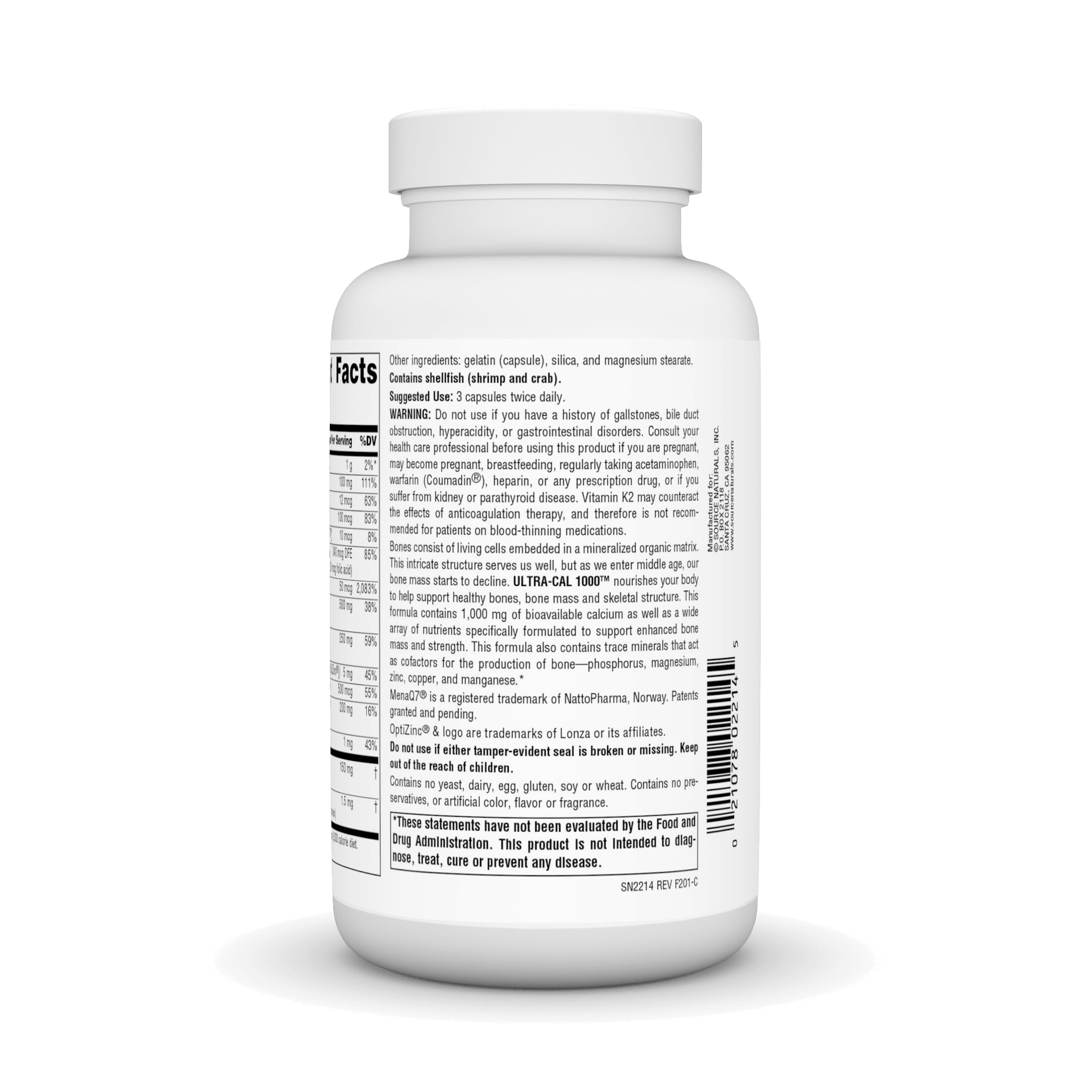 120 capsules of essential bone nutrients
