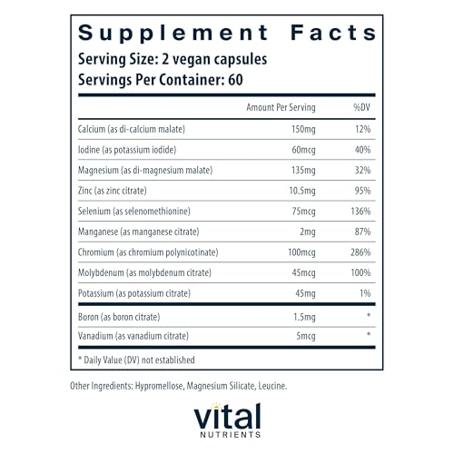 120 capsules of essential multiminerals