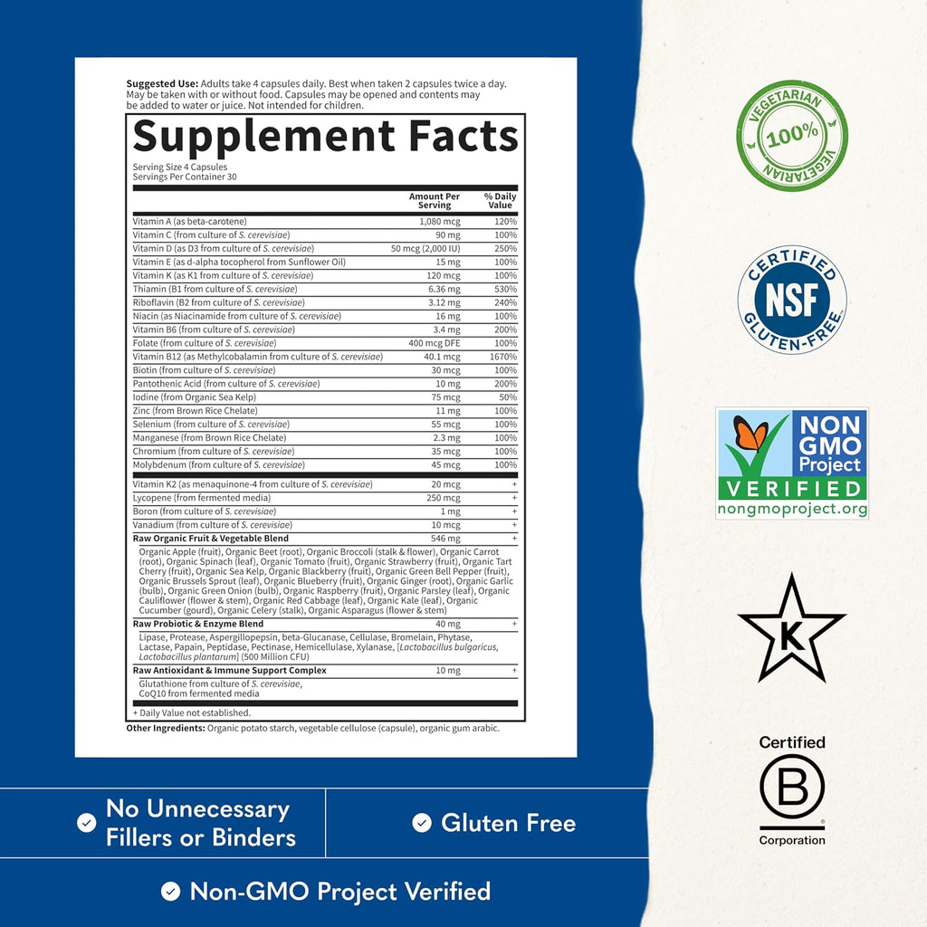 120 capsules of essential nutrients
