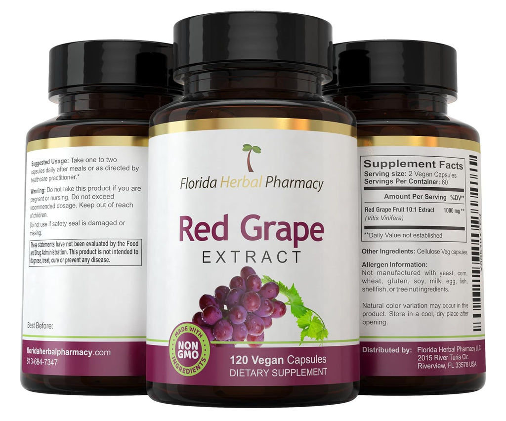 120 capsules of grape extract