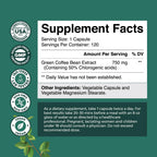 120 capsules of green coffee extract