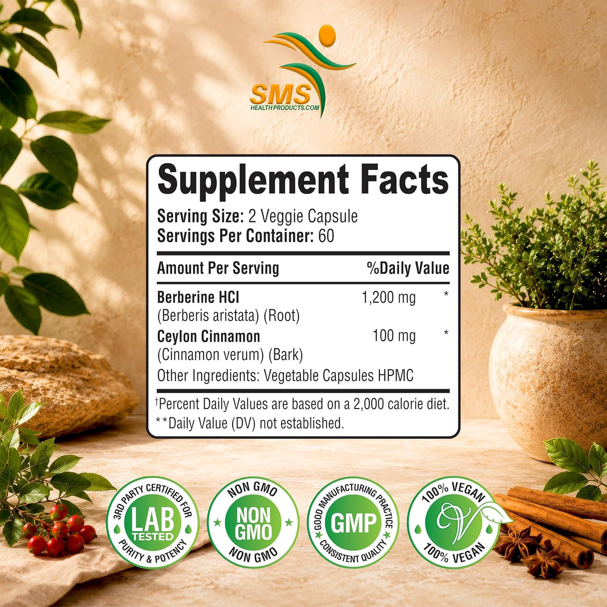 120 capsules of herbal wellness
