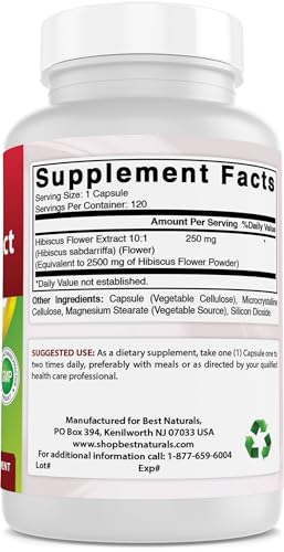 120 capsules of hibiscus extract
