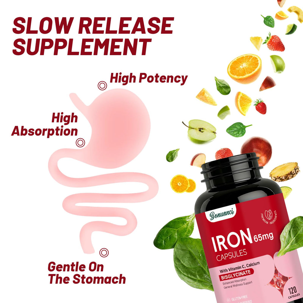 120 capsules of iron supplement