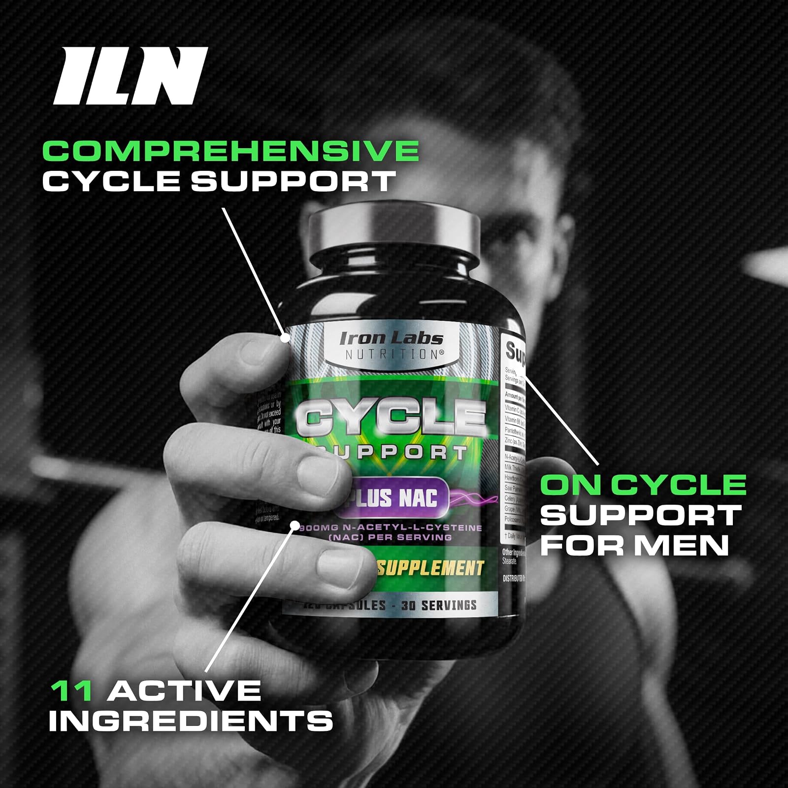 120 capsules of iron support