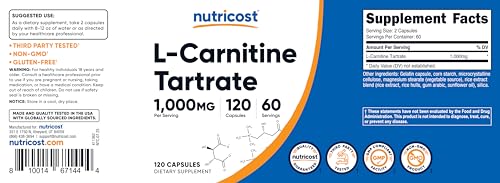 120 capsules of L-Carnitine Tartrate