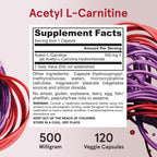 120 capsules of l-carnitine