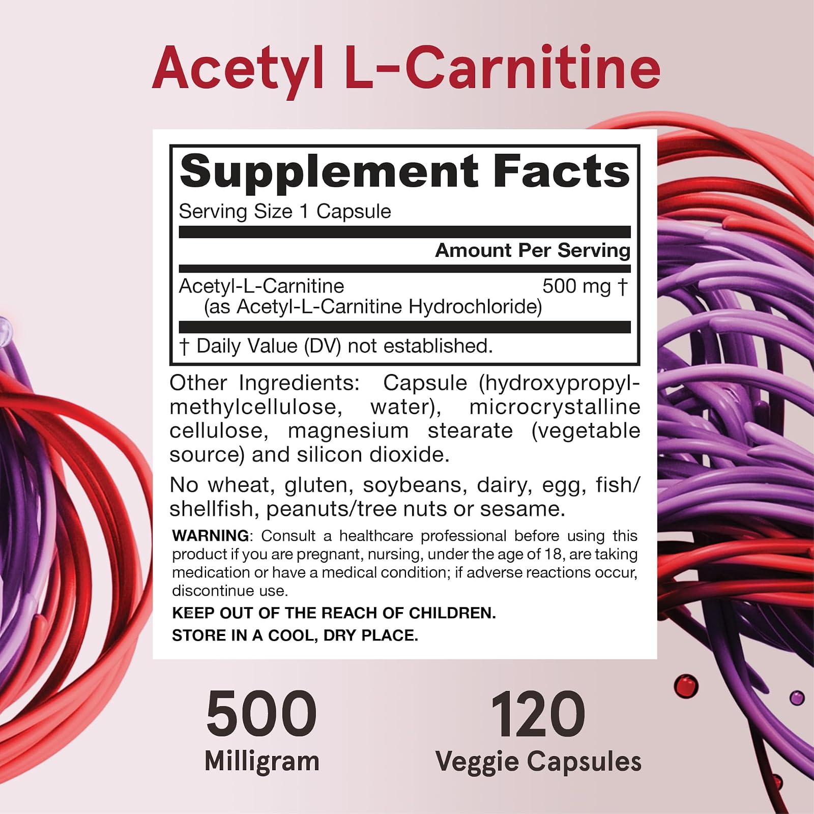 120 capsules of l-carnitine