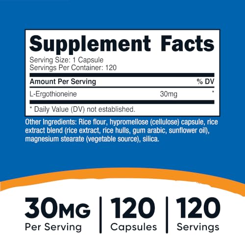 120 capsules of L-Ergothioneine