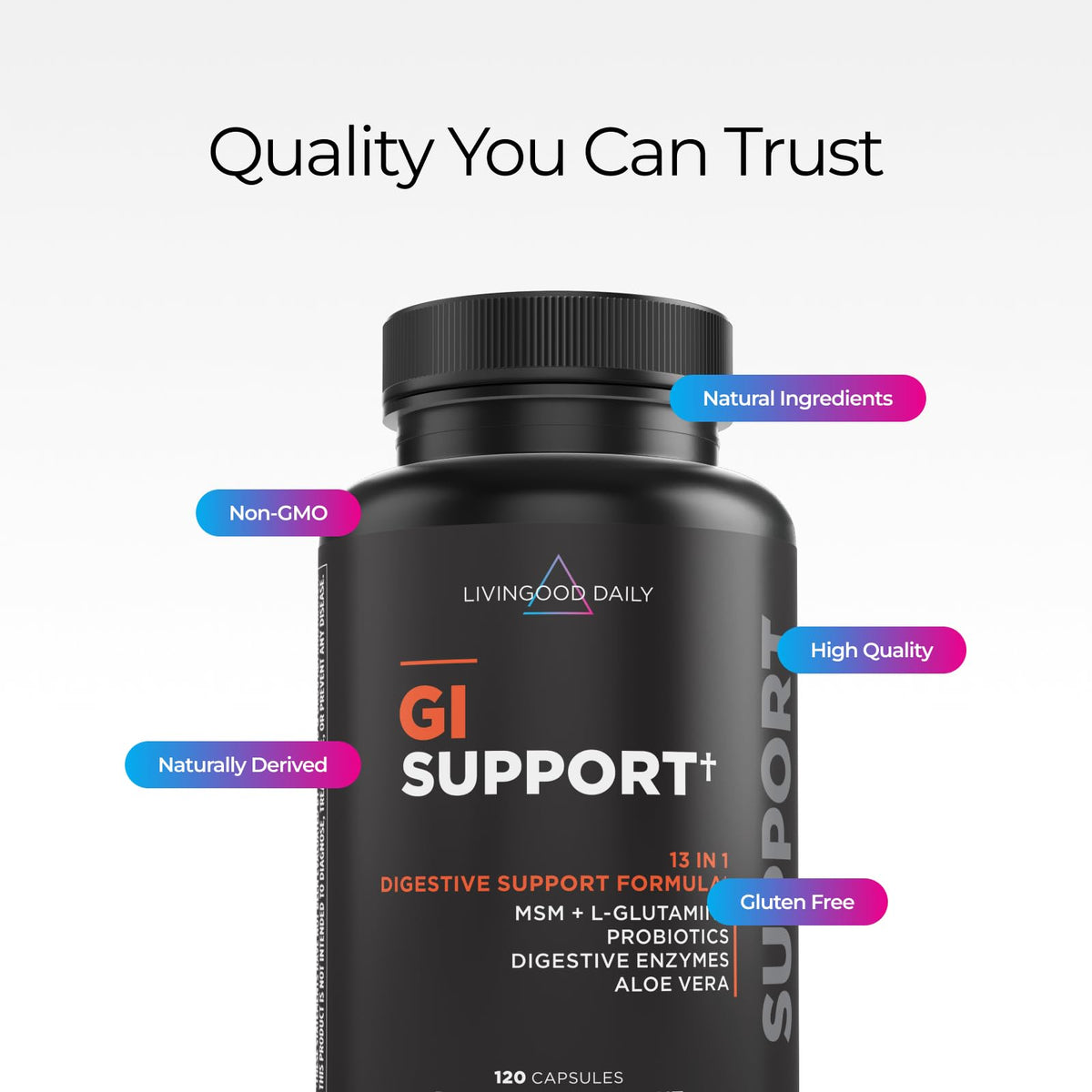 120 capsules of l-glutamine