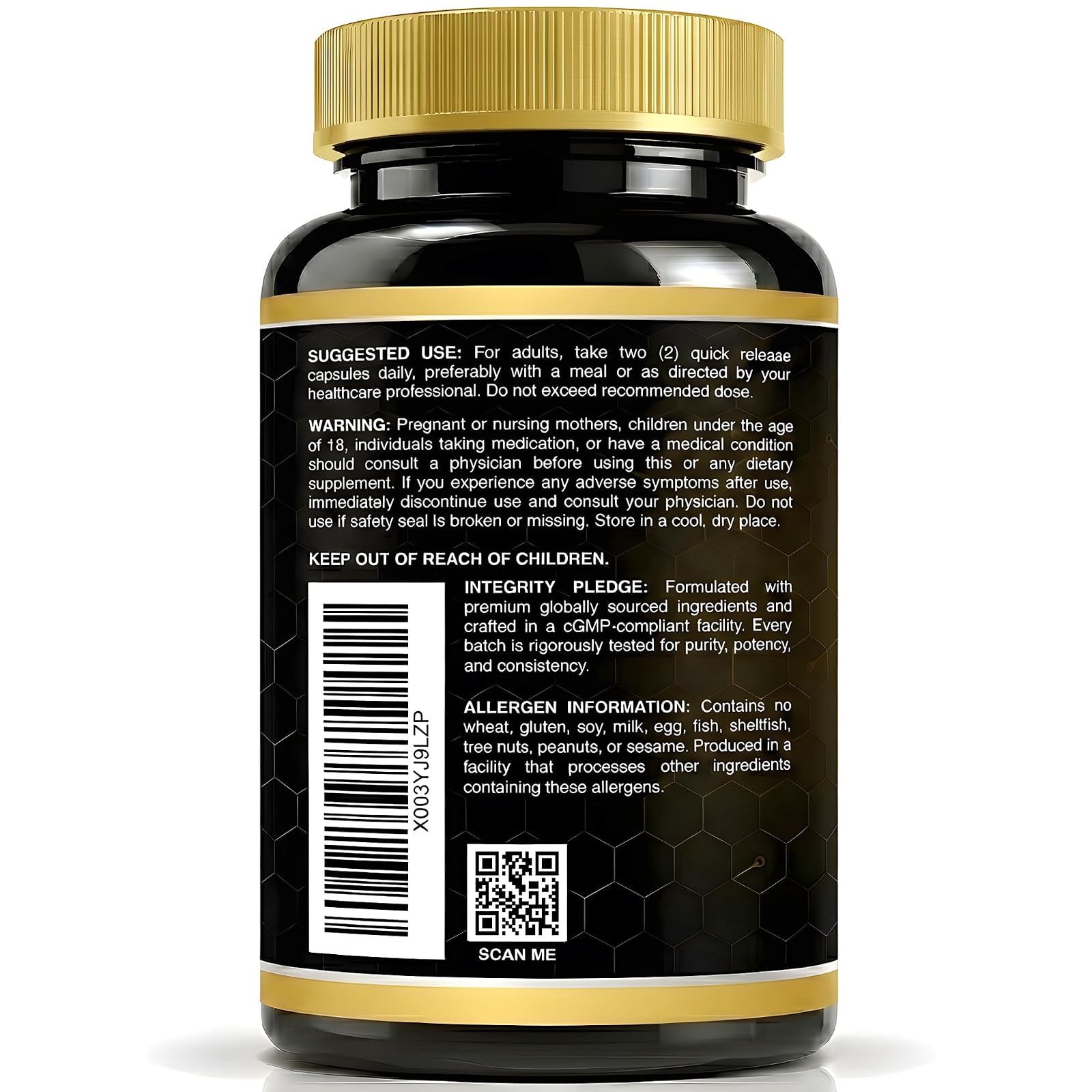 120 capsules of lion's mane for vitality