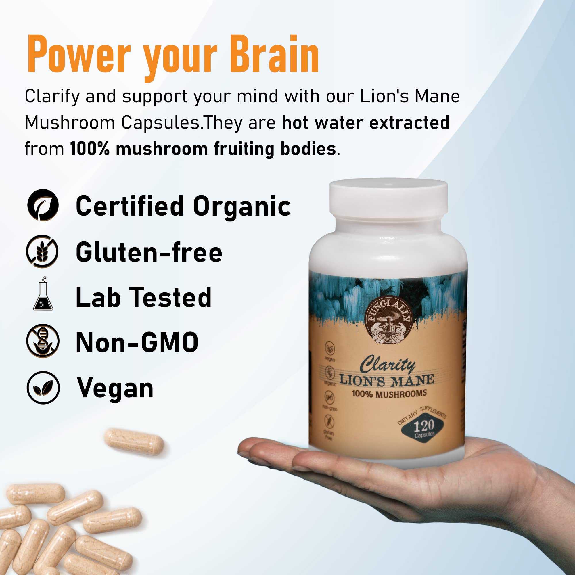 120 capsules of lions mane extract