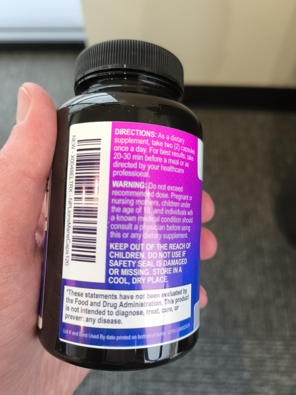 120 capsules of Lions Mane extract