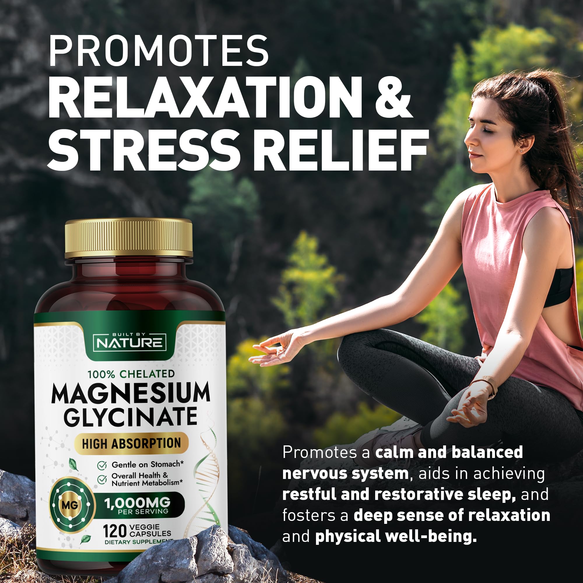 120 capsules of magnesium glycinate