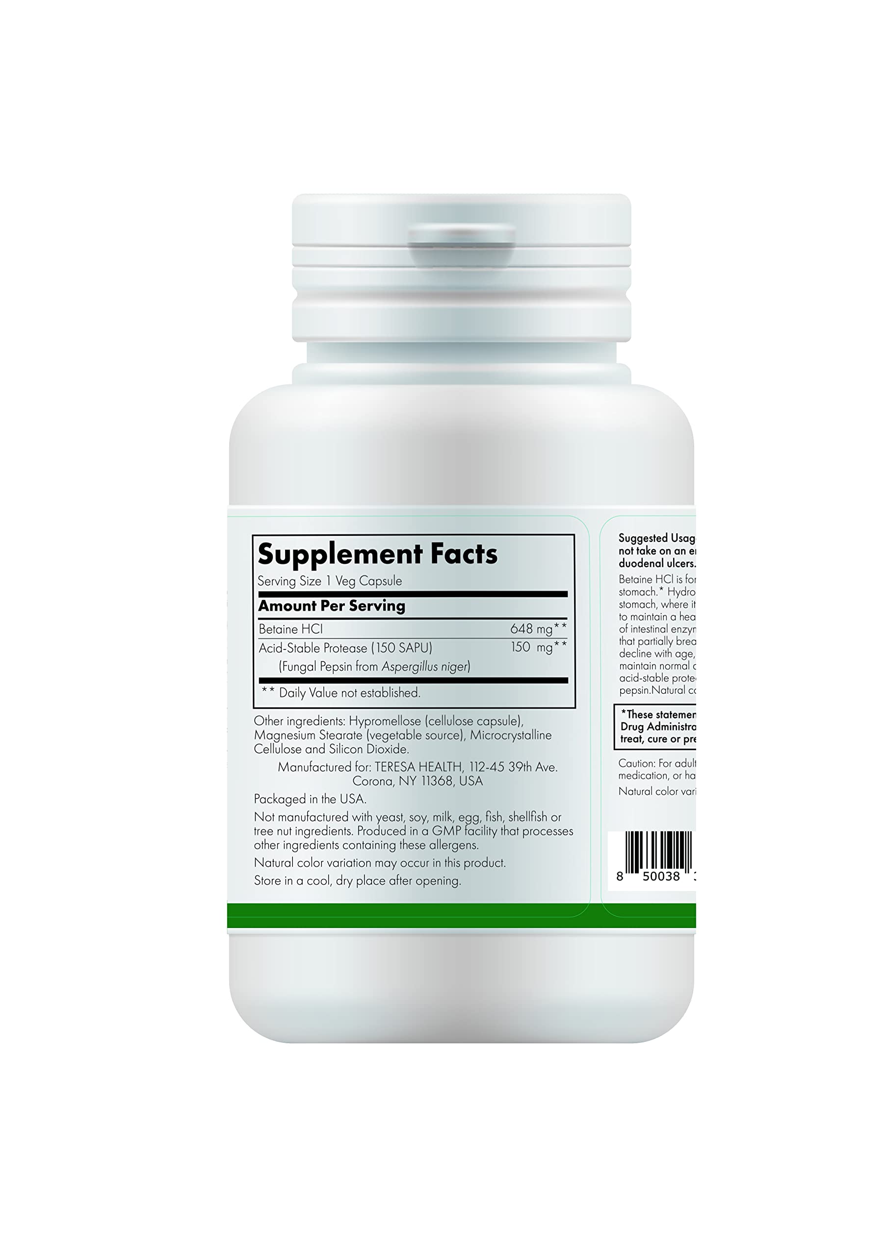 120 capsules of mineral support