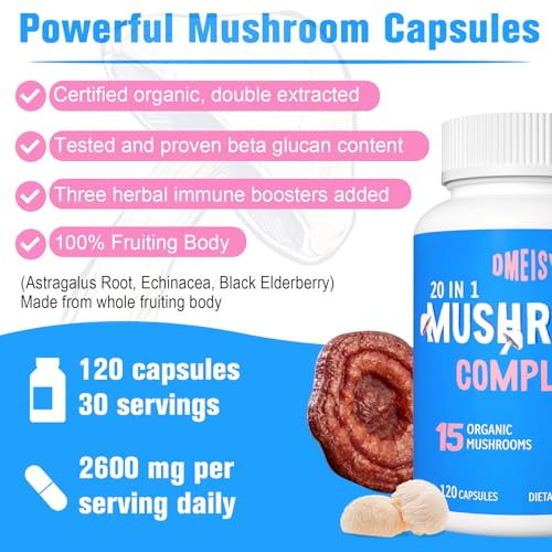 120 capsules of mushroom goodness