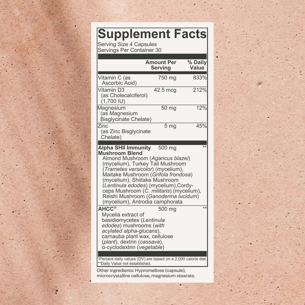 120 capsules of mushroom health benefits