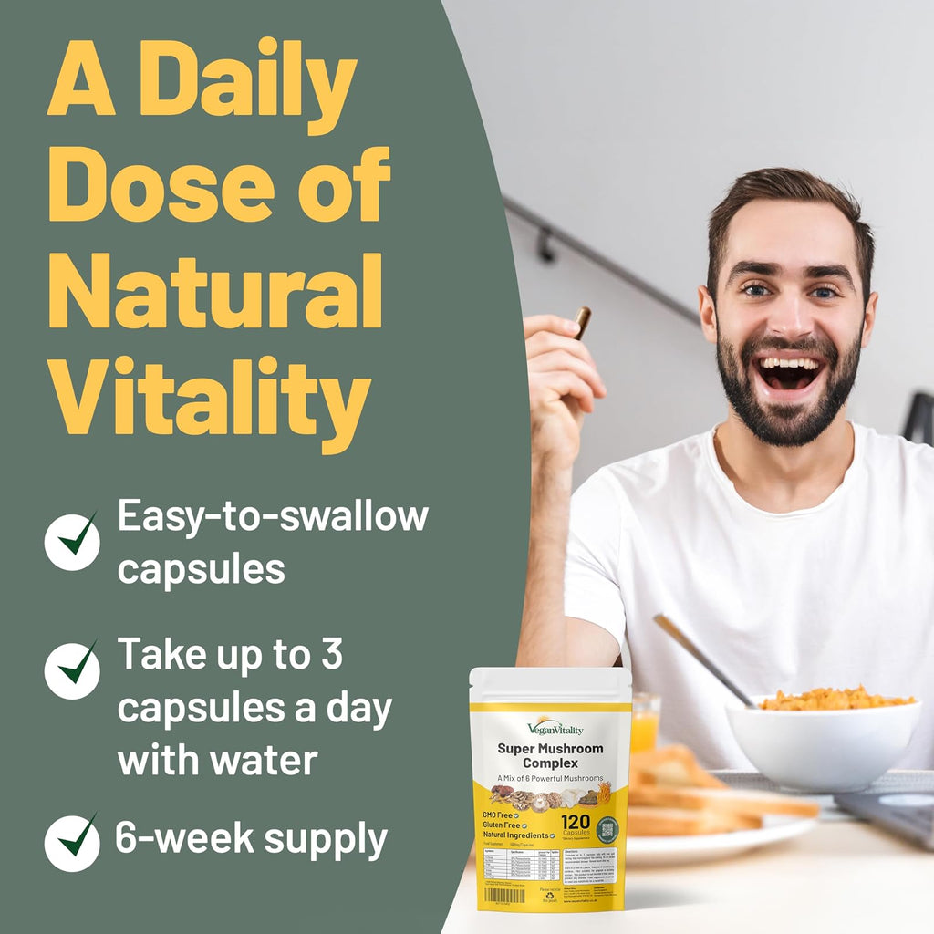 120 capsules of mushroom nutrition