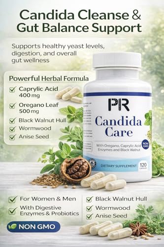 120 capsules of natural Candida support