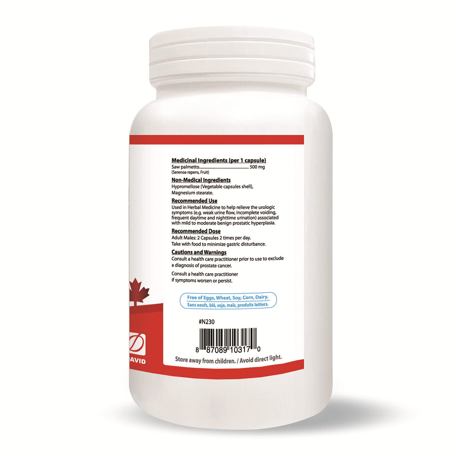 120 capsules of Nutridom Saw Palmetto
